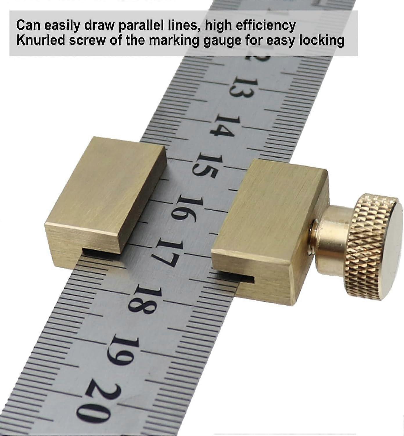 Brass Scribe Steel Ruler Positioning Limit Block Angle Line Scriber ...