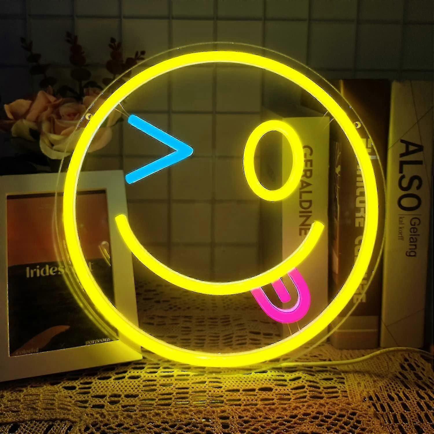 Smiley Face Neon Sign, Smiley Neon Sign For Wall Decor, Led Signs For ...
