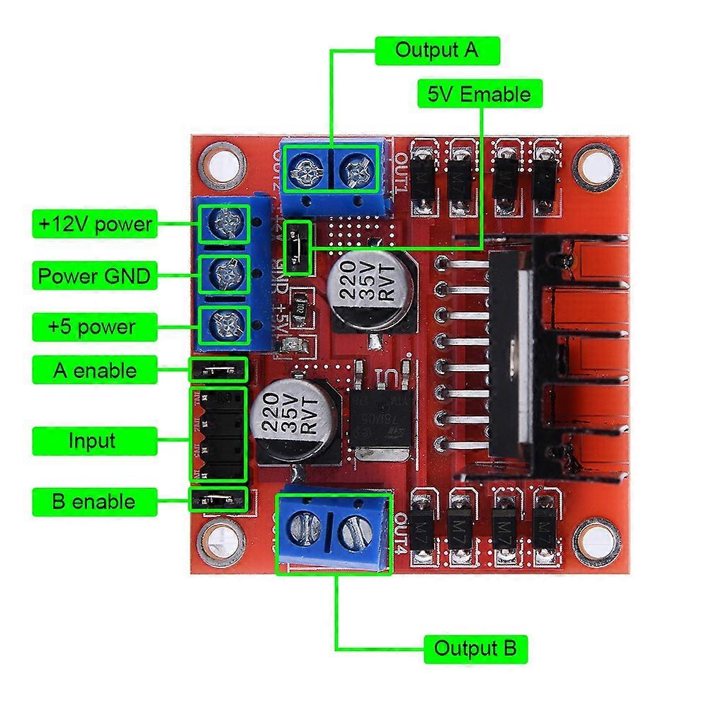 L298N Dual H Bridge DC Stepper Motor Drive Controller Board Module for ...