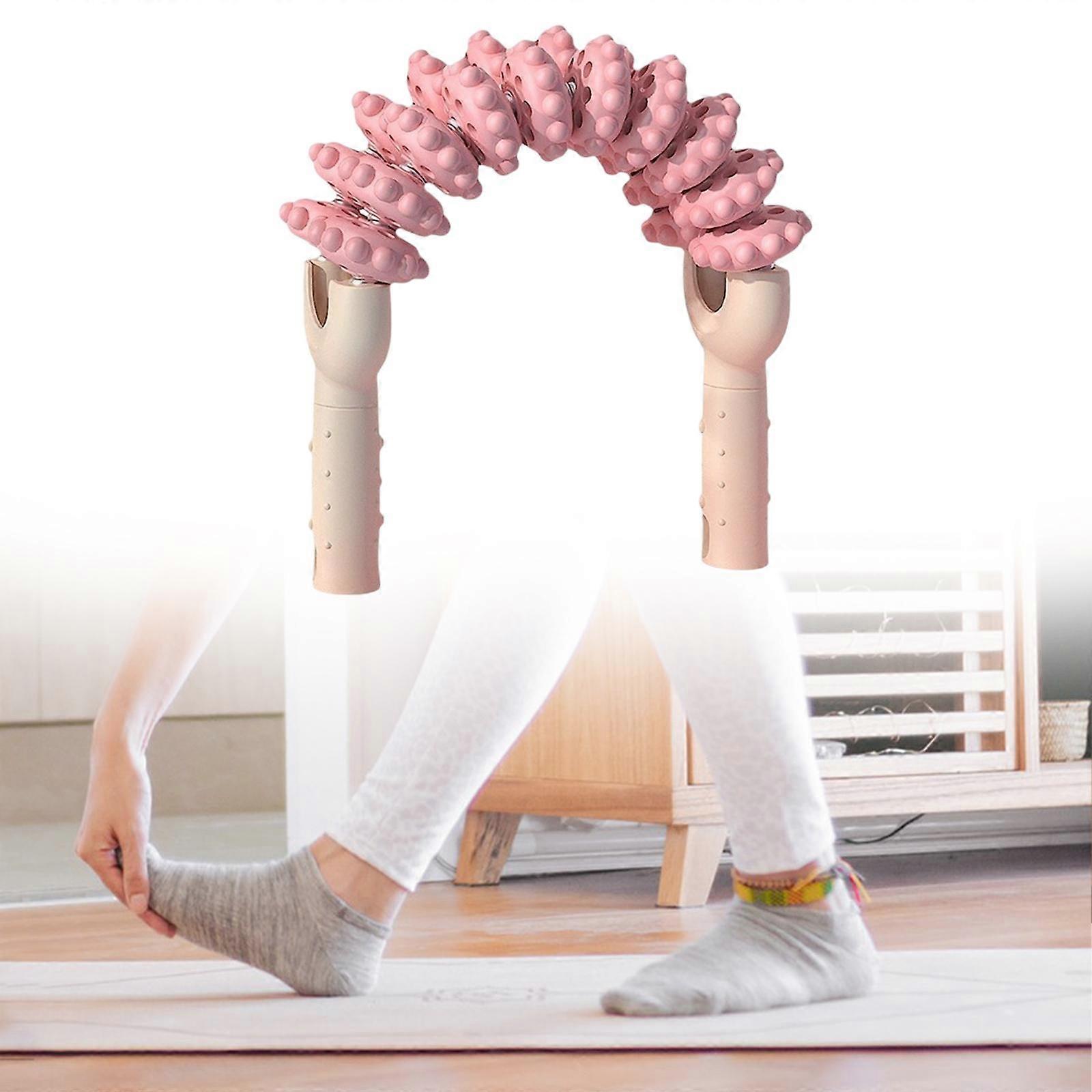 Muscle Roller Stick Massage Tool 20 Wheeled Double Rows Leg Roller ...