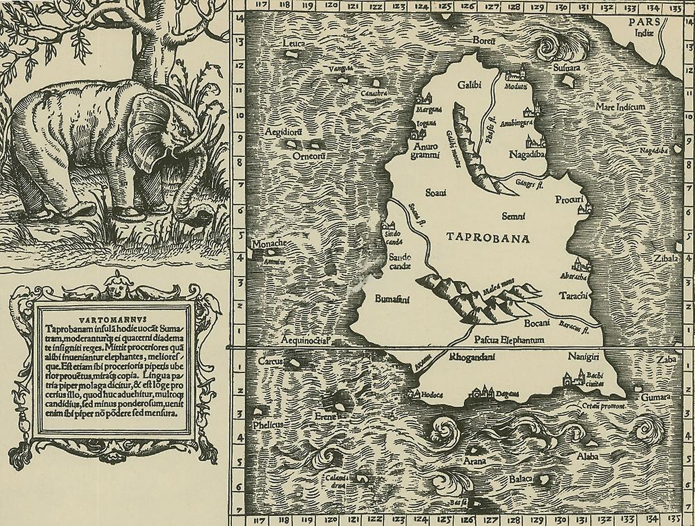 Ptolemy's Map of Ceylon, 2nd Century Poster 【セール】