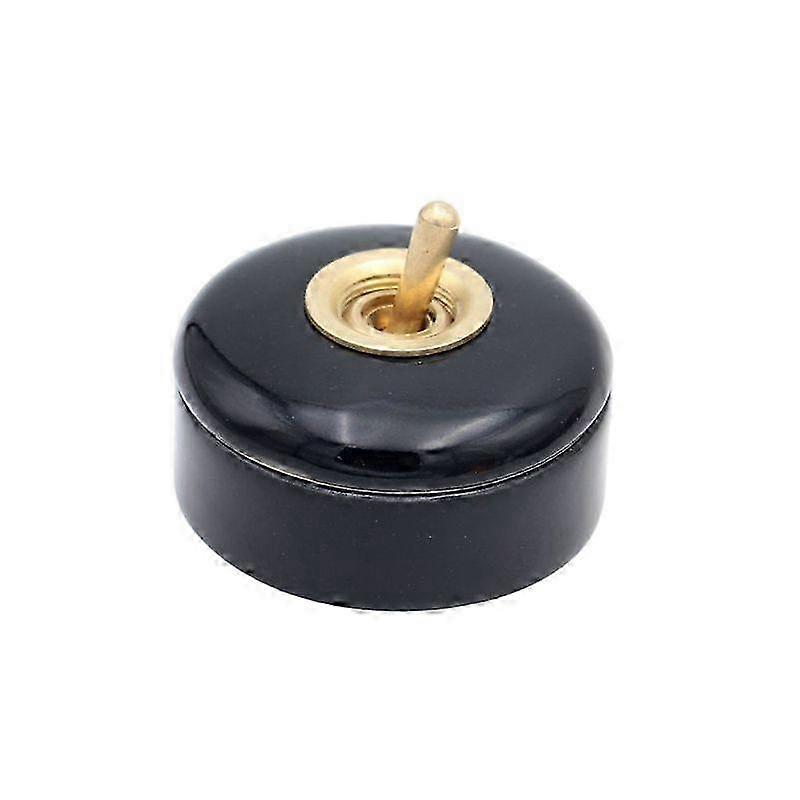 AC 250V Vintage Ceramic Toggle Switch Brass Lever Rocker Retro ON OFF ...