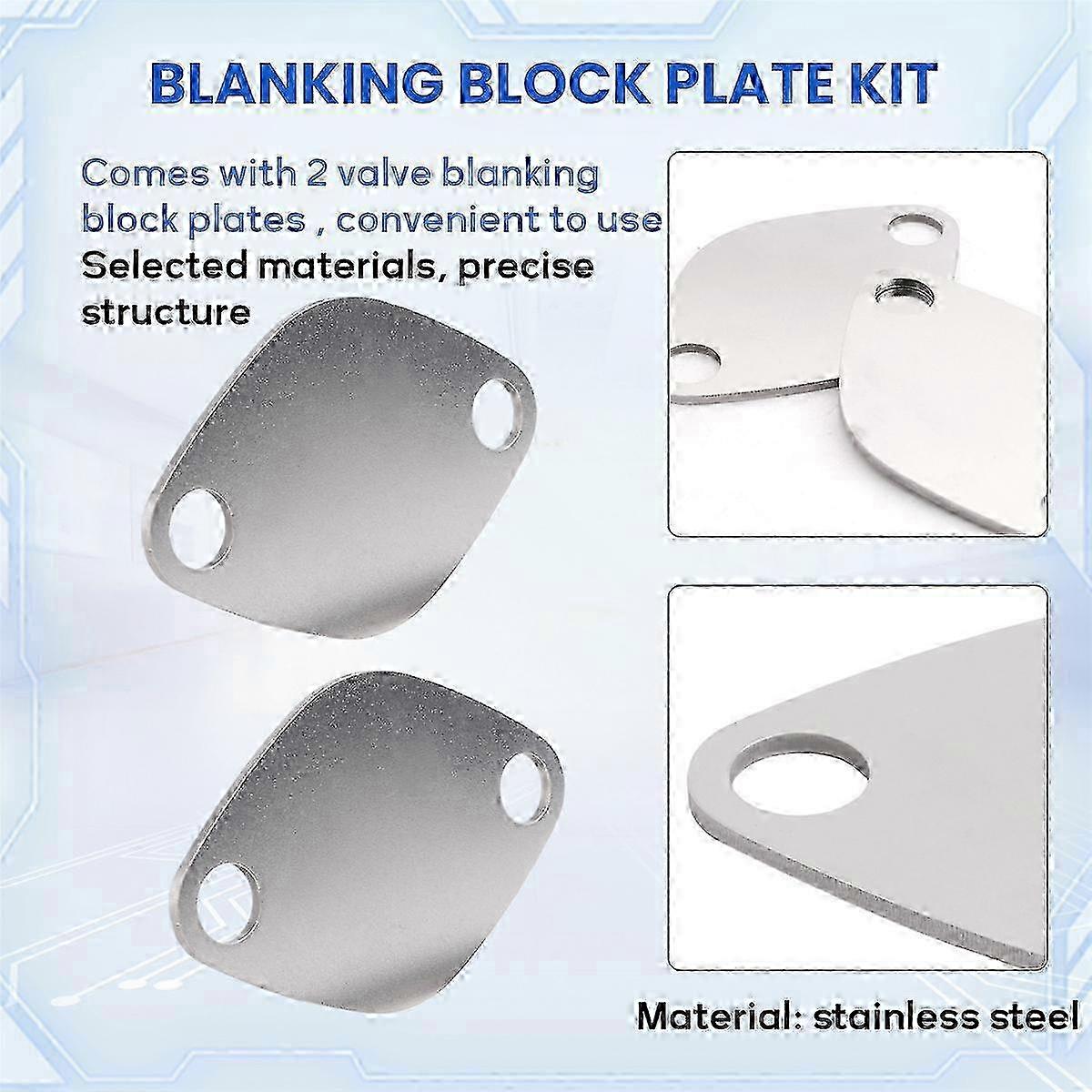 2Pcs EGR Valve Blanking Block Plate Kit for Renault Espace Laguna Master Trafic Vauxhall Movano ...