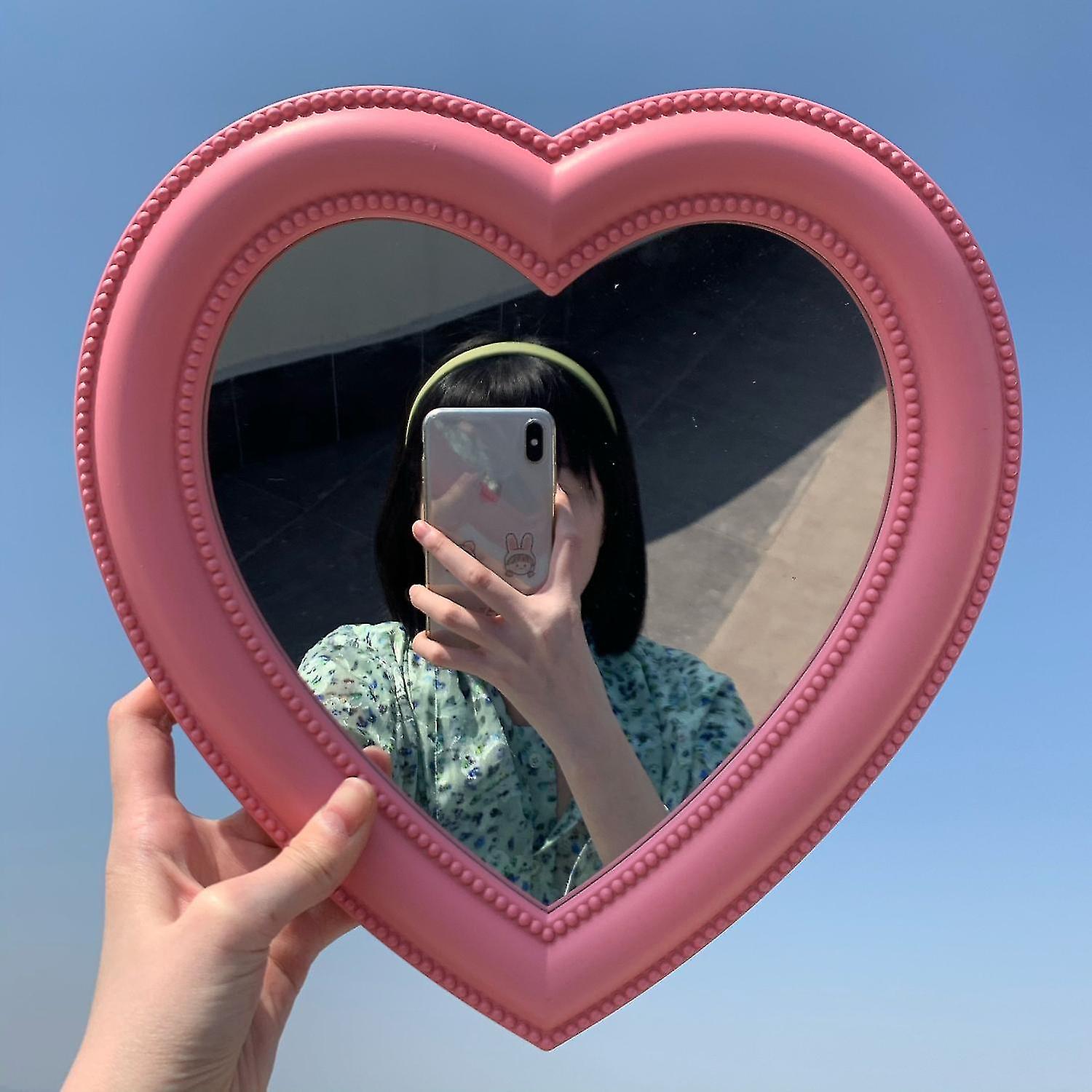 Face Mirrors Love Mirror Desktop Makeup Mirror Mirror Girl Room Heart ...