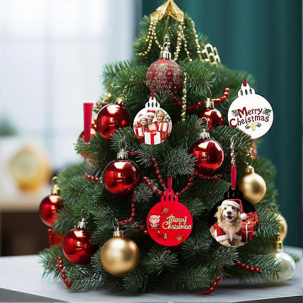 20 Pack Christmas Sublimation Ornaments Blanks MDF Ornaments for Xmas ...