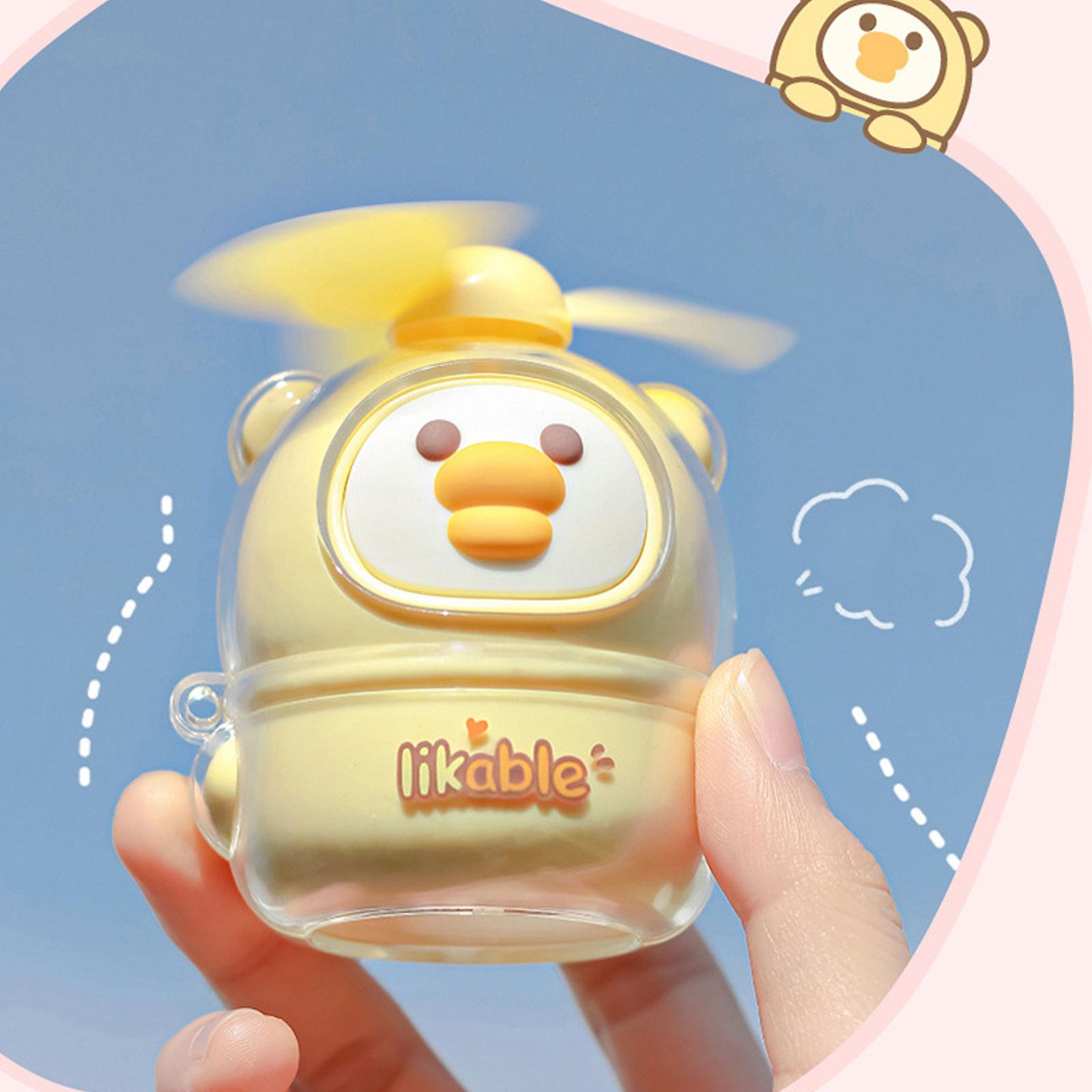 Mini Handheld Fan, Portable Personal Fan Cute Cartoon Duck USB ...