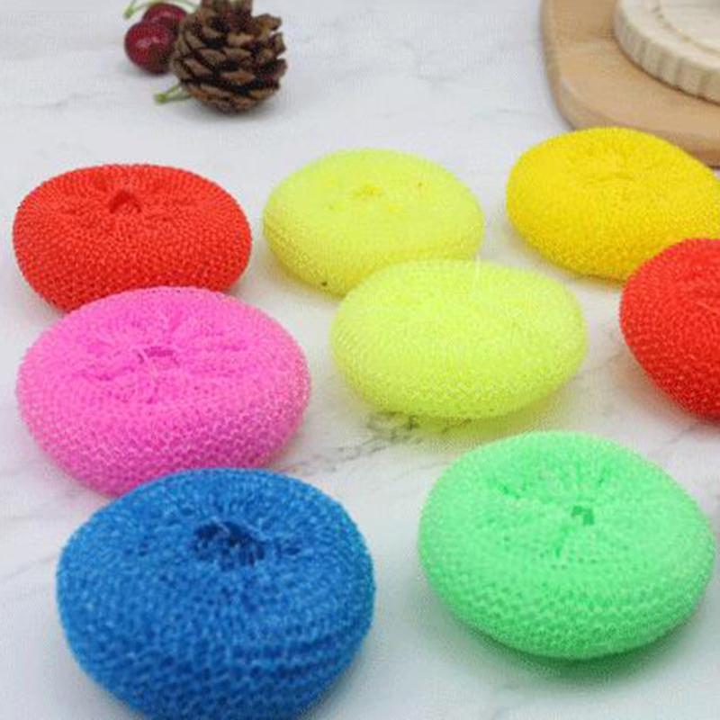 24Pcs Non-Scratch Cleaning Ball Random Color Plastic Clean Up Grease ...