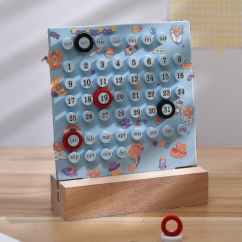 Creativity Wooden Round Rings Calendar Diy Personalized Ferrule ...