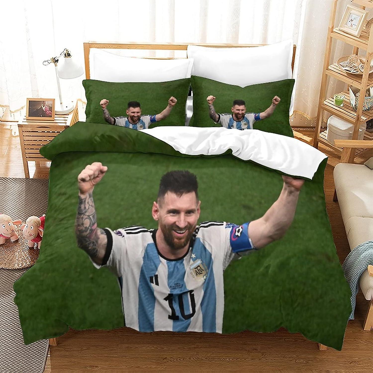 Lionel Messi Duvet Cover, 3D Print Quilt Cover World Cup Football ...
