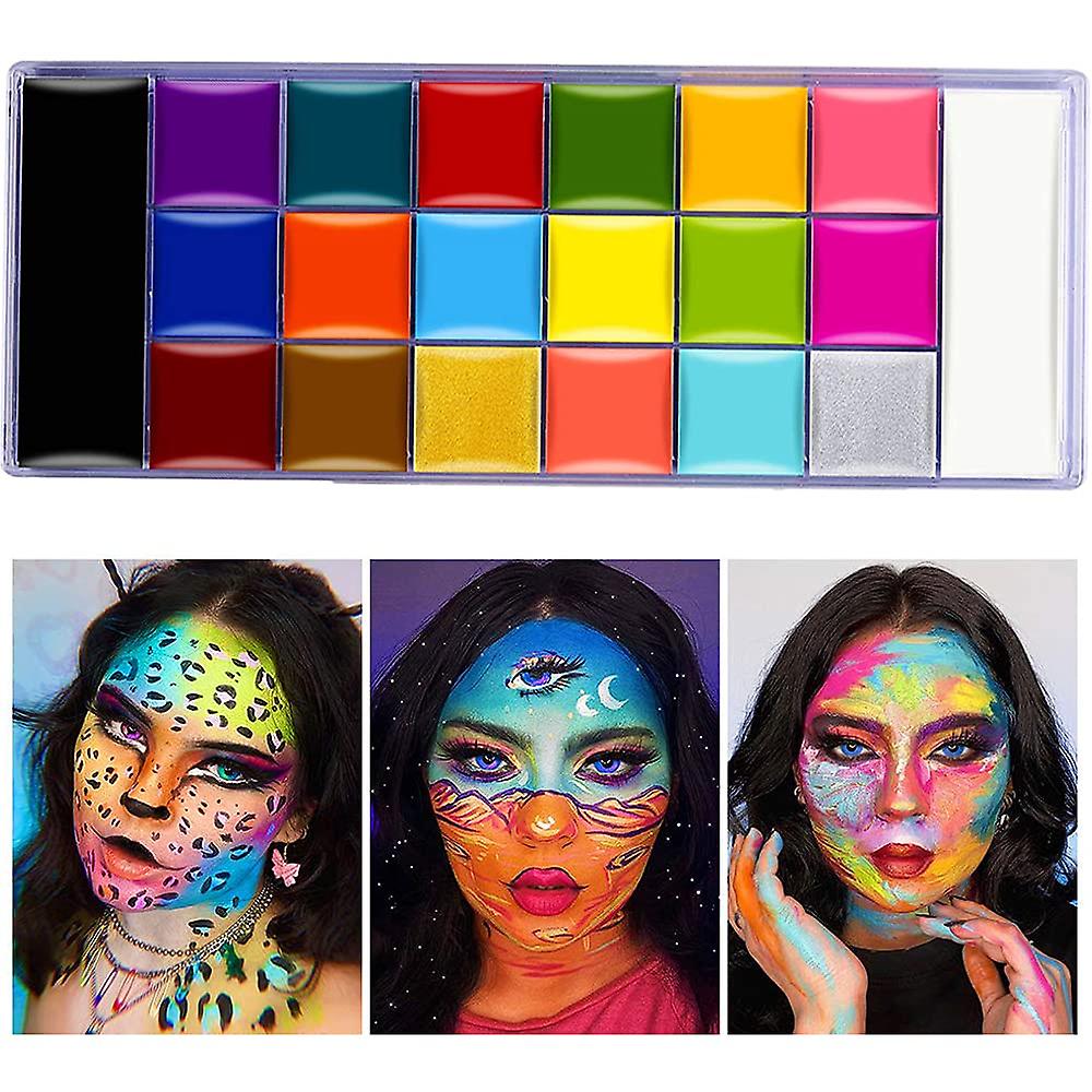 20 Colors Face Painting - Face Body Paint Palette Kit for Adult ...