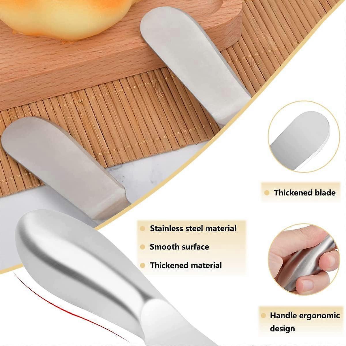 Set of 2 Stainless Steel Butter Knife, Butter Spreader, Spreading Knife ...
