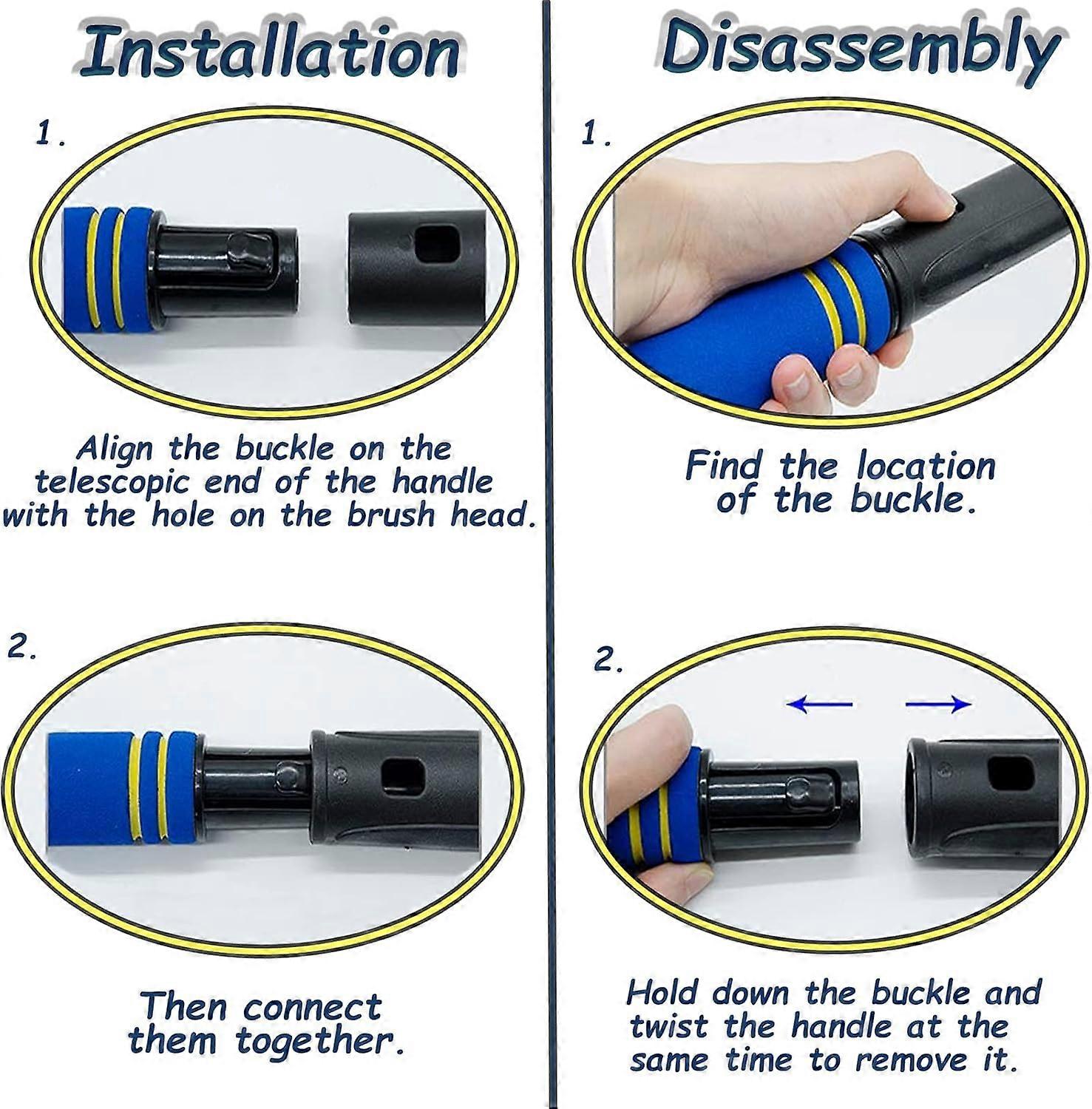 Ice Scraper & Snow Brush, 3 in 1 Detachable Ice Scraper,360 Rotating ...