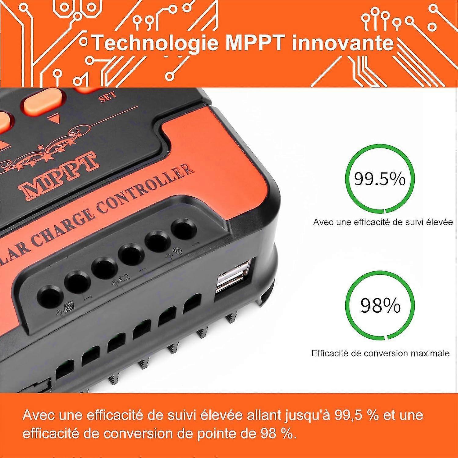 Mppt 50v 12v/24v/auto 10a-60a Solar Charge Controller For Gel, Flooded ...