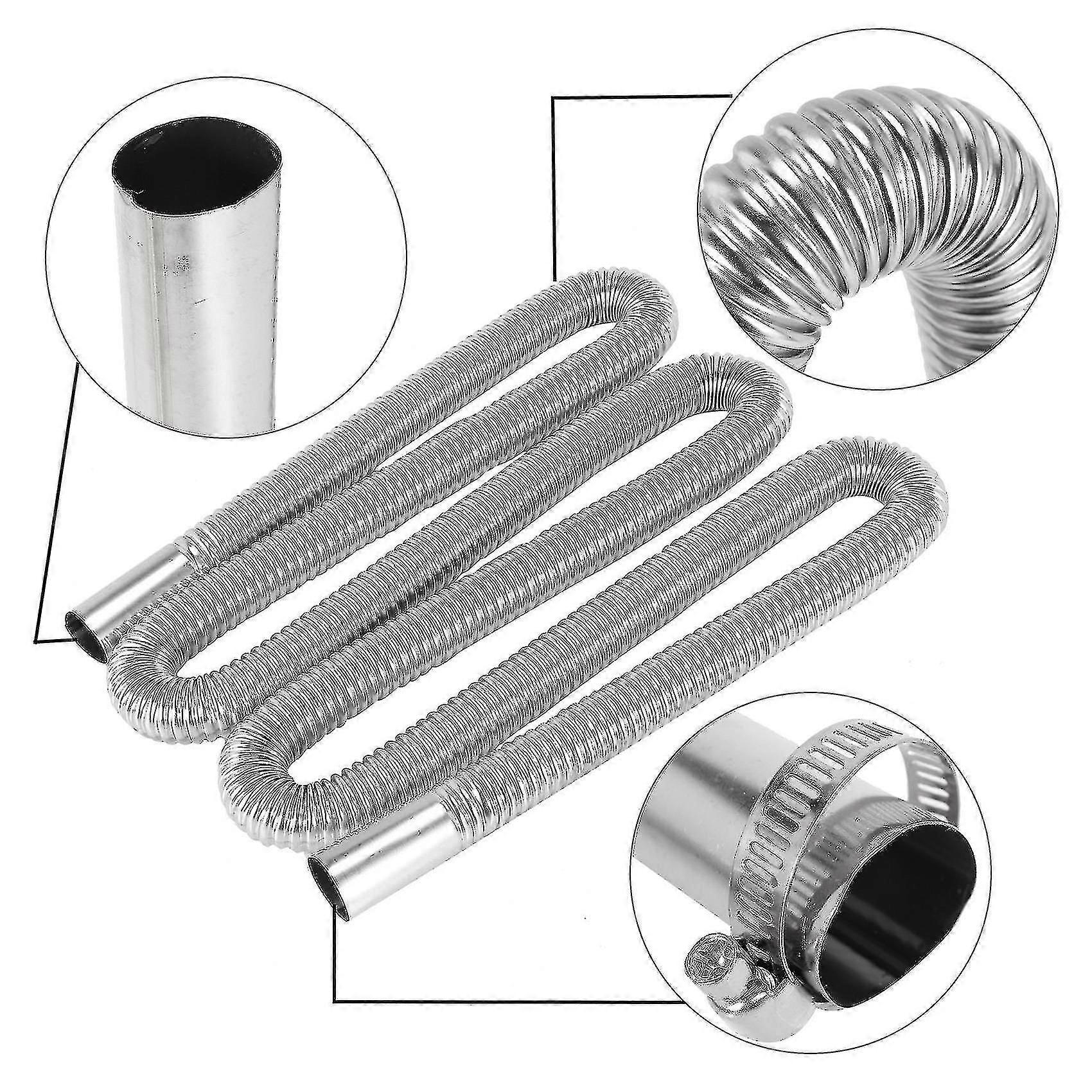 200cm Car Air Parking Heater Exhaust Pipe With 2 Clamps Fuel Tank ...