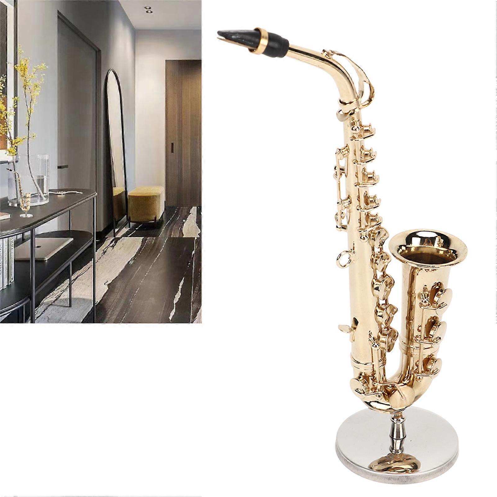Miniature Alto Saxophone Replica With Stand And Case Mini Sax Musical ...