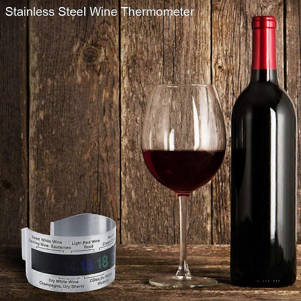 Stainless Steel Wine Temperature Bracelet Thermometer Bottle Beer ...