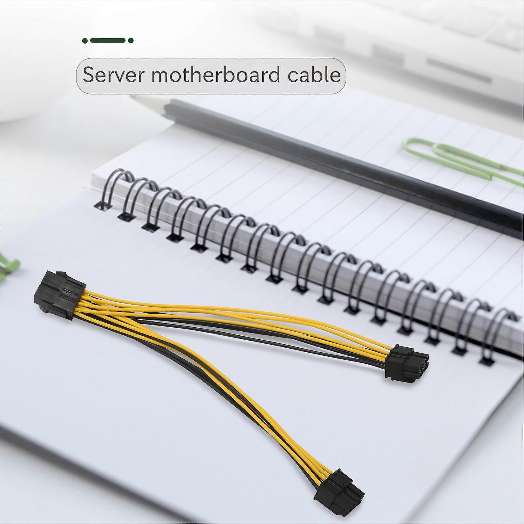 2Pcs CPU 8Pin Female 1 to 2 Male 4+4Pin Y Splitter Power Supply Cable ...