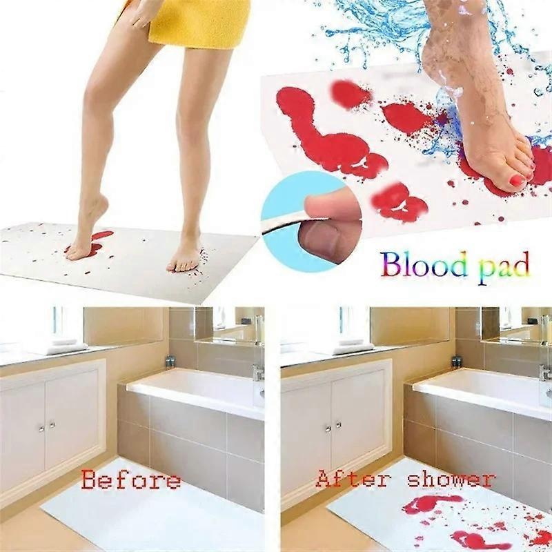 Halloween Bloody Color Changing Bathroom Mat Scary Blood Red Non-Slip ...