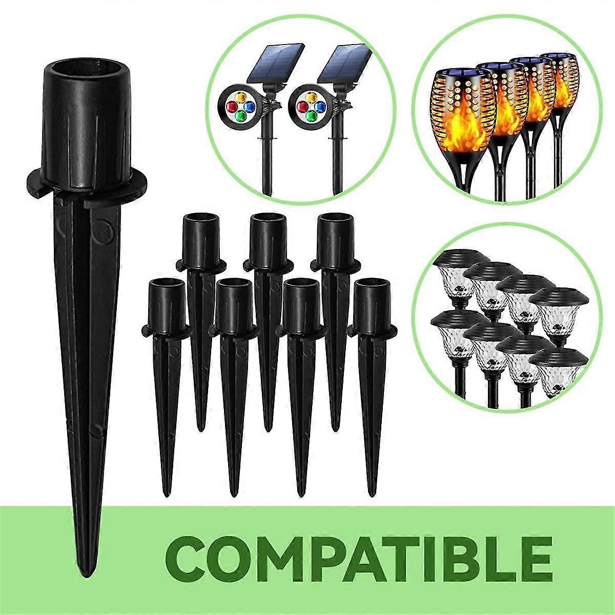 12 Pack Metal Replacement Stakes for Solar Lights Outdoor, 0.78 X 5.35 ...