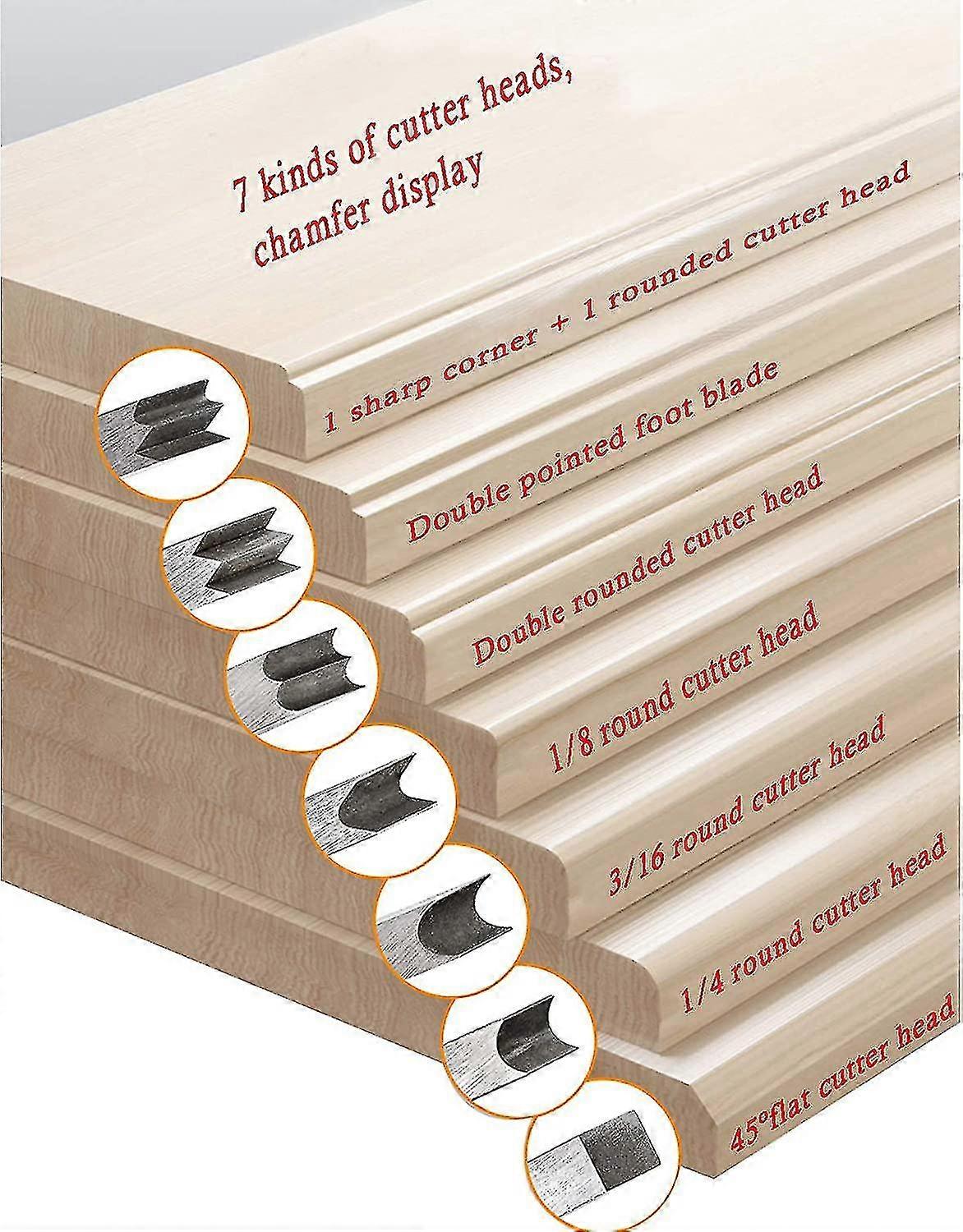 Woodworking Chamfer Planer Hand Planer Tool With 7 Types Of Cutter ...