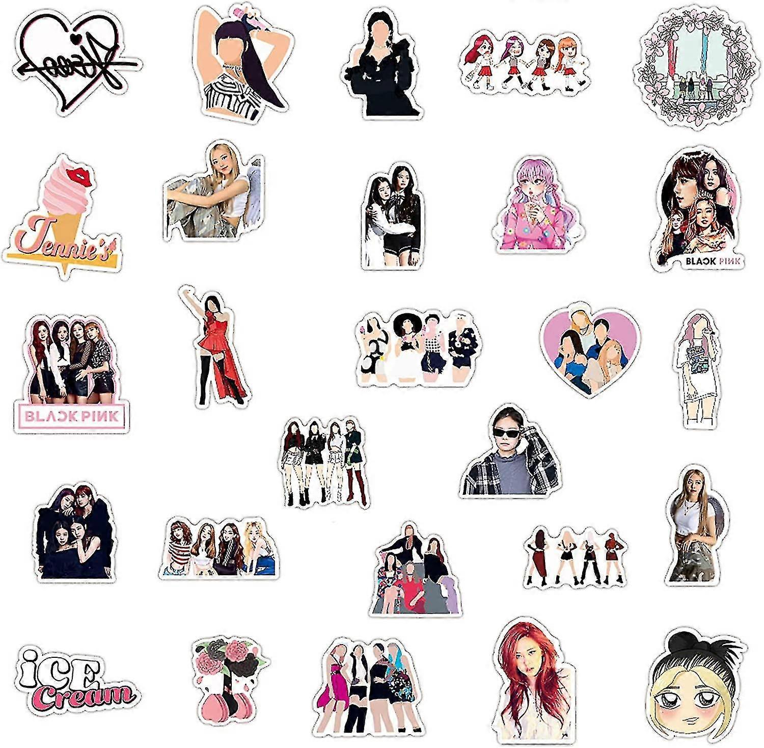 50pcs Blackpink Singer Stickers Cute Aesthetic Vinyl Stickers For Teens ...