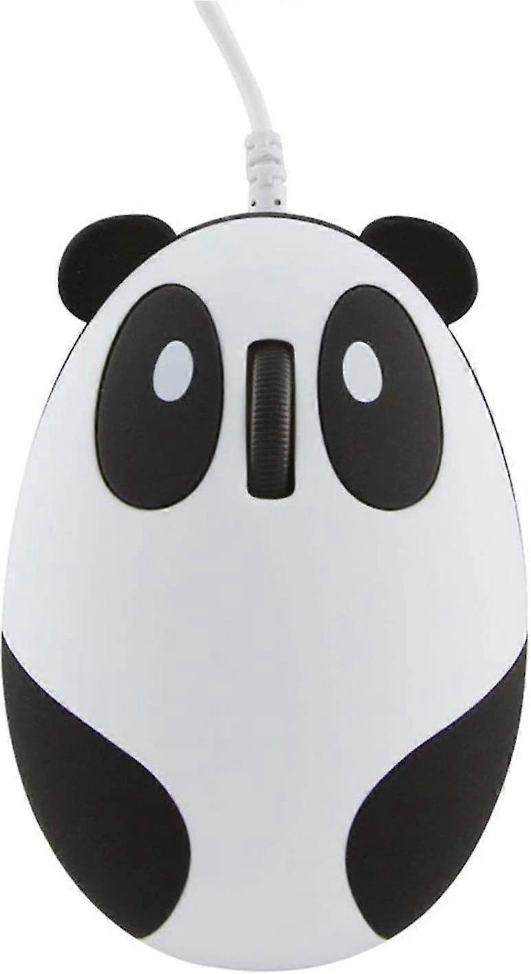 Panda Shaped Wired Mouse Super Cute Animal Series Cartoon Mini Portable ...