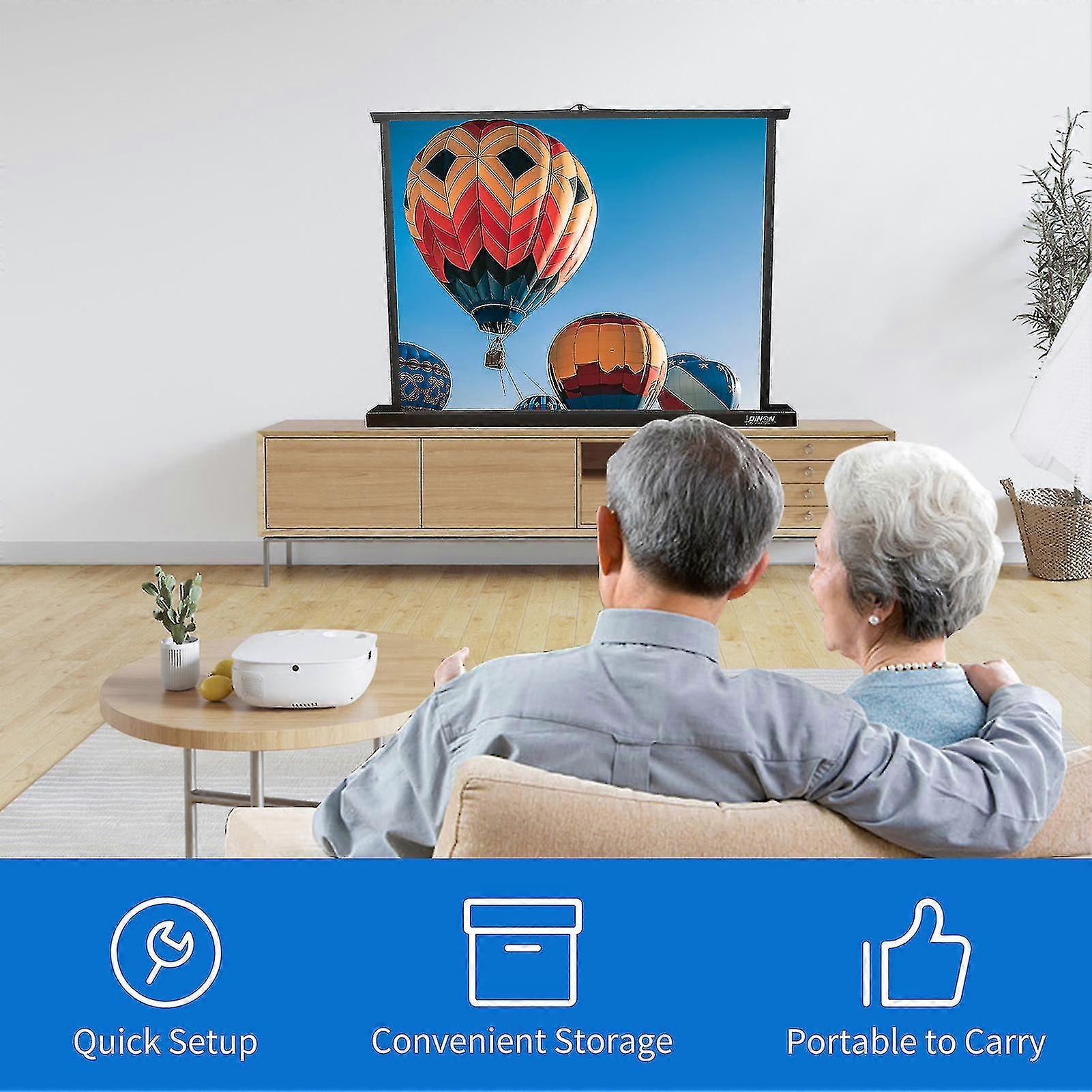 40 Inch Portable Projector Screen Tabletop Stand Screen Suit For 4:3 ...