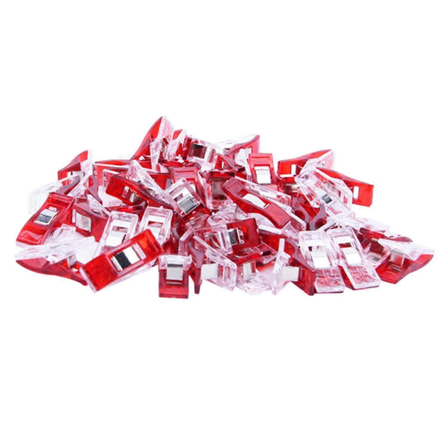 50pcs Red Clips For Fabric Quilting Craft Sewing Knitting Crochet ...