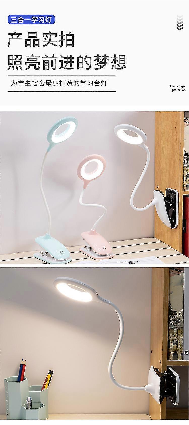5w Rechargeable Clip On Desk Lamp Dimmable,3 Colour & 3 Brightness,20 ...