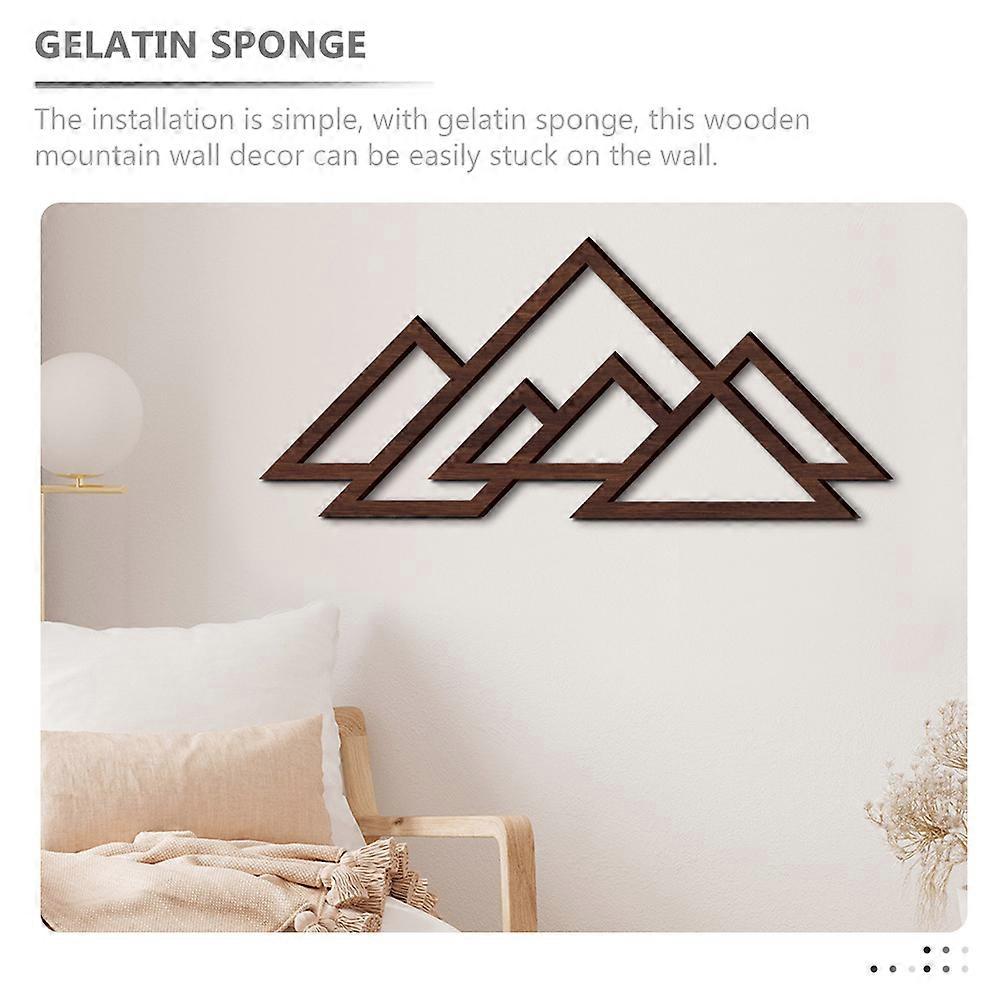 Mountains Wood Wall Art Wood Wall Hanging Mountain Shape Wood Panel for ...