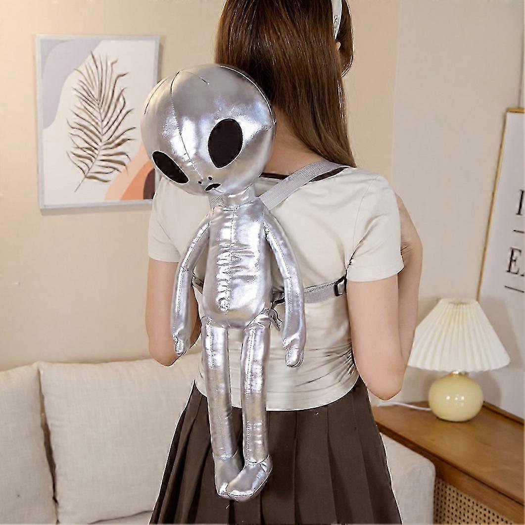 60cm Fashion Alien Backpack Pu Et Extraterrestrial Soft Stuffed Plush ...