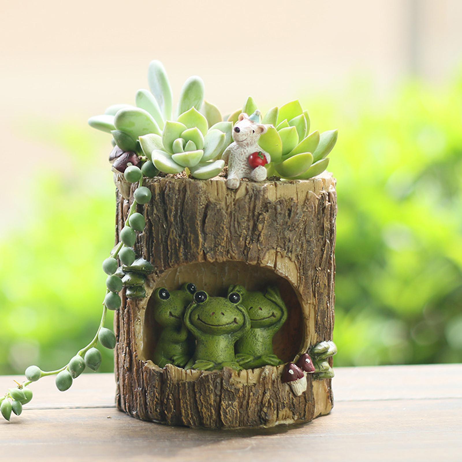 Tree House Animals Flower Pot For Home Garden Decoration Anti-corrosion ...