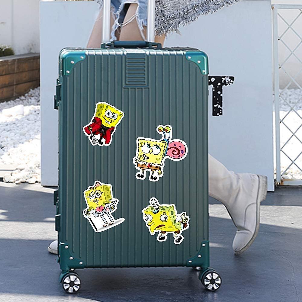 50pcs Cartoon Sponge Stickers Spongebob Decals For Teen Kid Adult ...