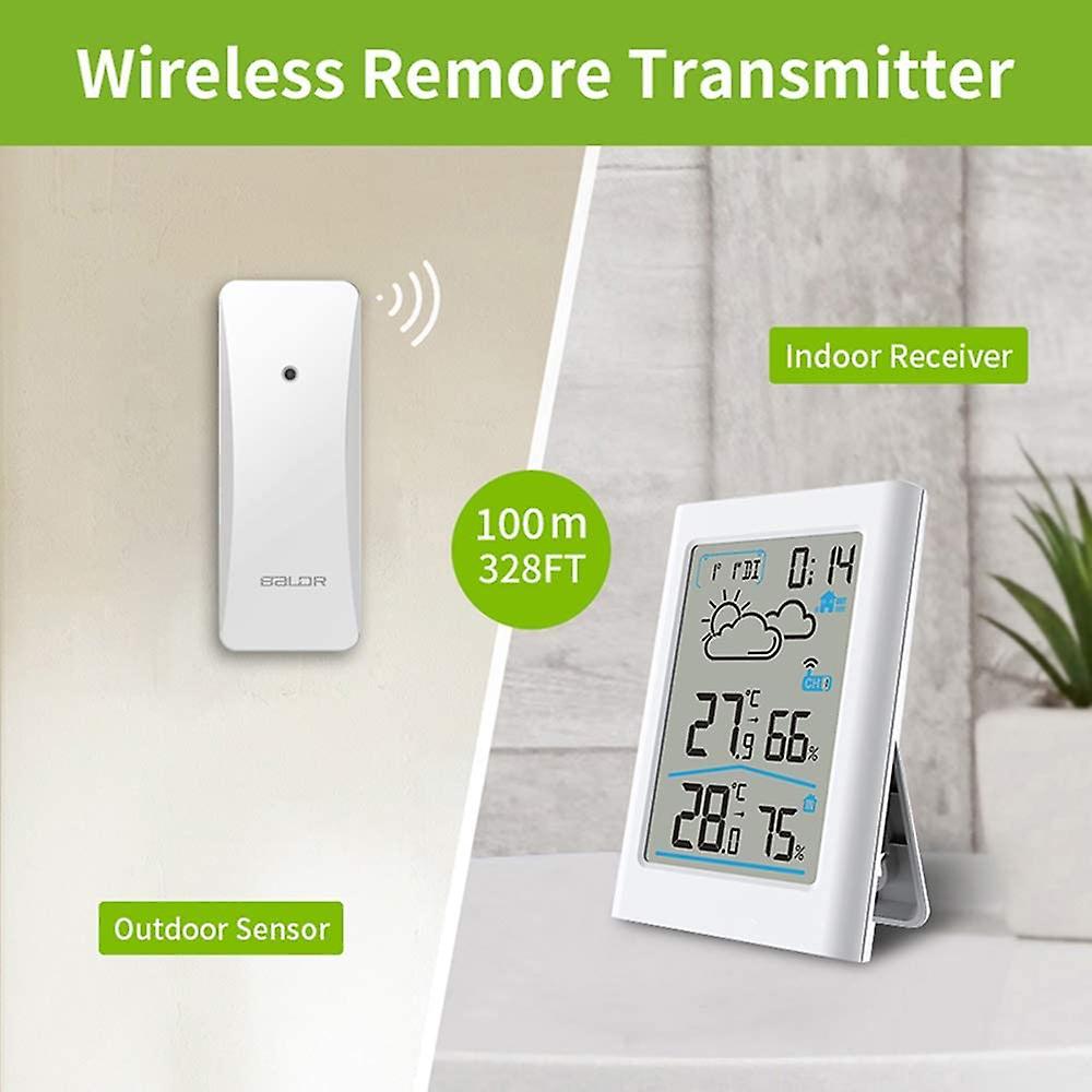 Digital Wireless Weather Station Indoor Outdoor Thermometer With ...