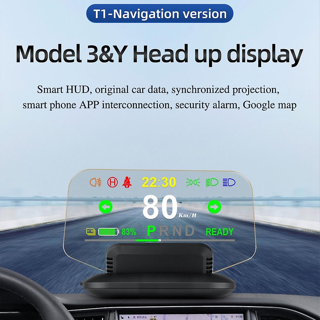 Car Speedometer For Model 3 Head Up Display Overspeed Warning Speed ...