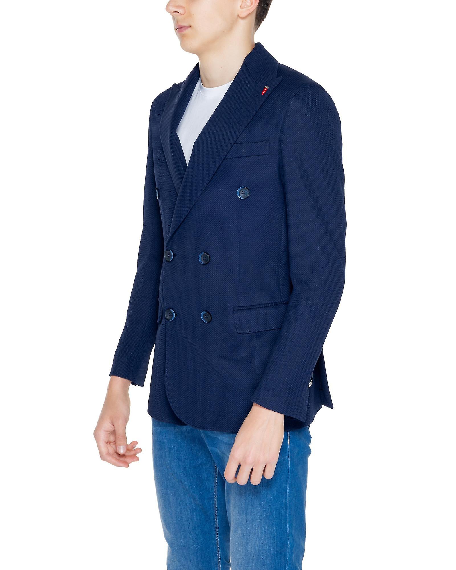 Mulish Men's Double Breasted Blazer - Blue | Fruugo UK