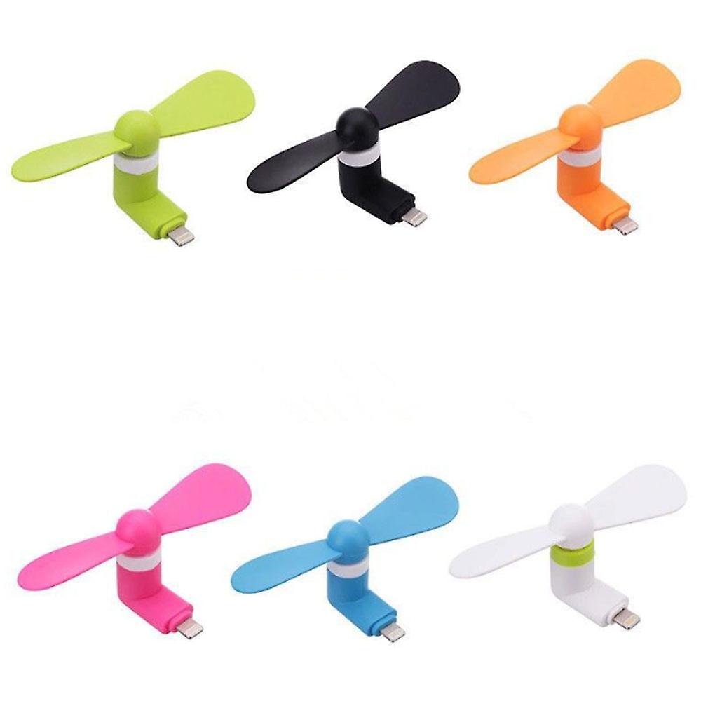 6 Pcs Lightning Mobile Phone Interface Mini Fan, Compact and Portable ...