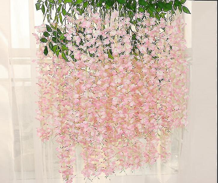 Artificial Fake Wisteria Vine Hanging Silk Flowers Home Wedding Party ...