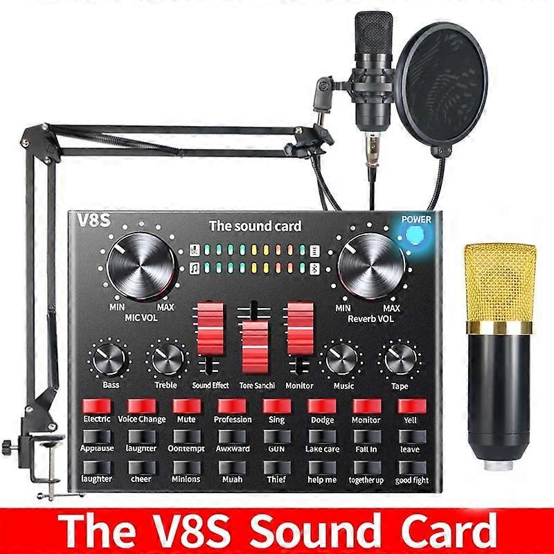 V8S Sound Card, Specification:V8S + Golden Net BM700 Set V8S + Golden ...