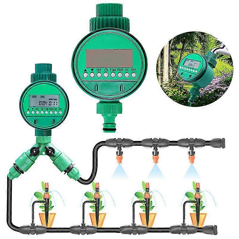 Drip Irrigation System Plant Timer Self Garden Watering Hose Spray Kit ...