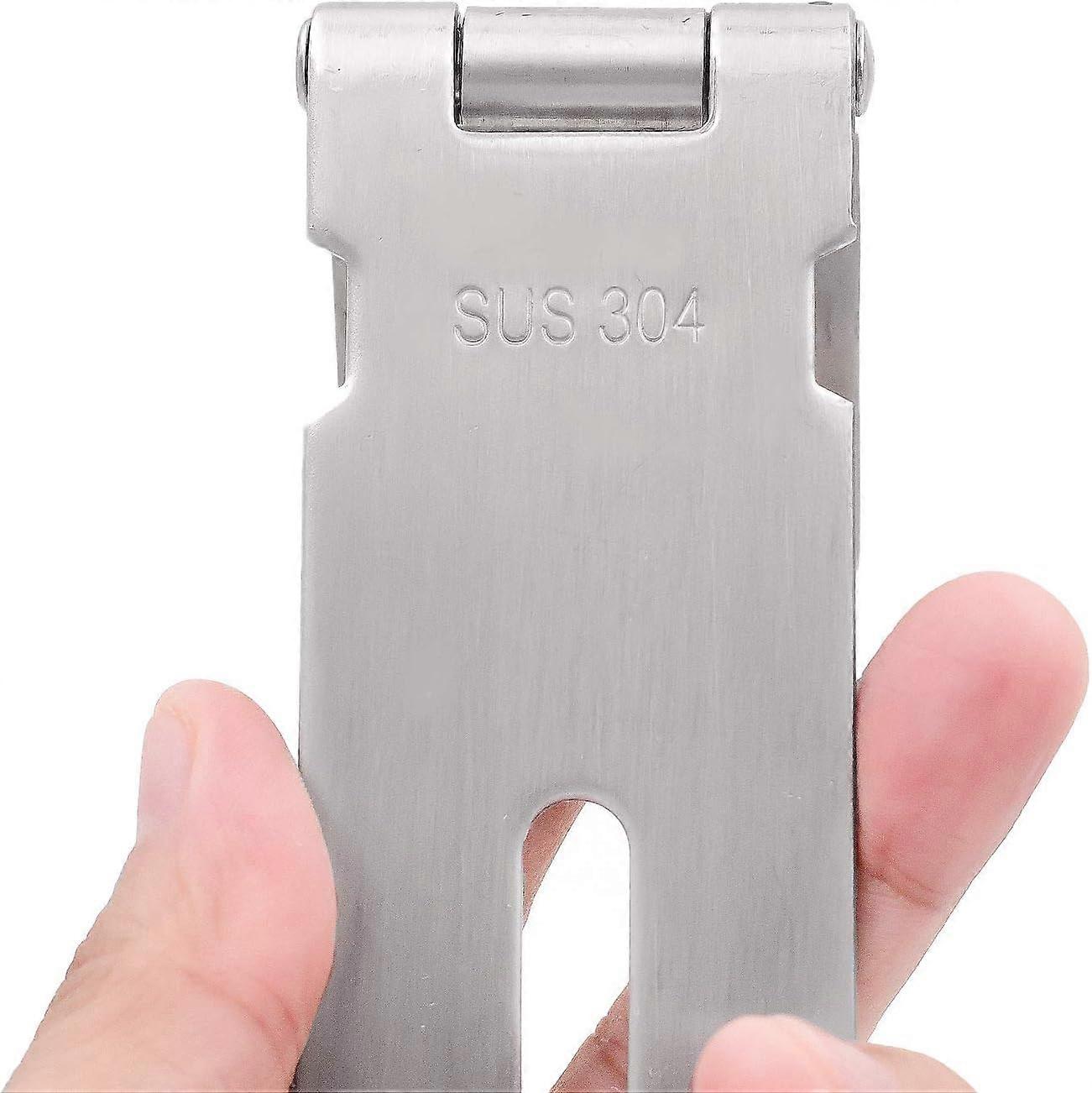 4 PCS 3Inch - 5Inch Padlock Hasp,Stainless Steel Security Door Clasp ...