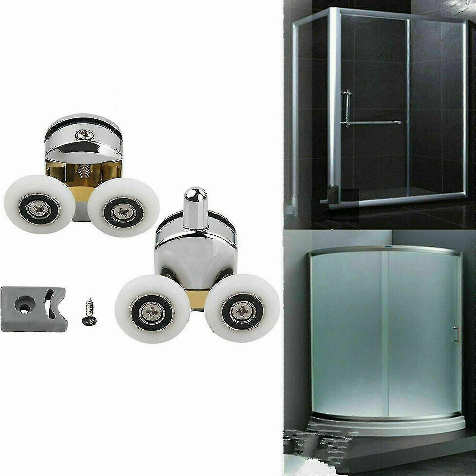 2pcs Shower Screen Door Rollers Wheels Top & Bottom 23mm Replacement ...