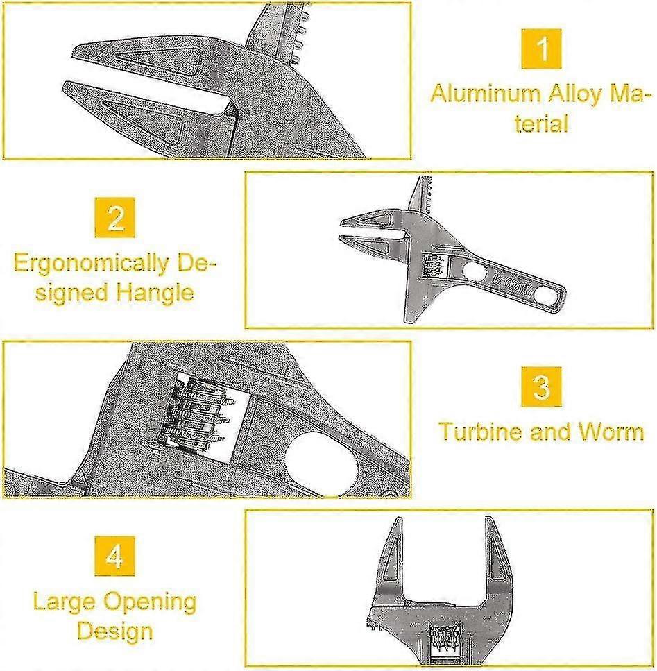 Adjustable Spanner,adjustable Spanners 6-68mm Open Adjustable Spanners Wrenches Aluminum ...