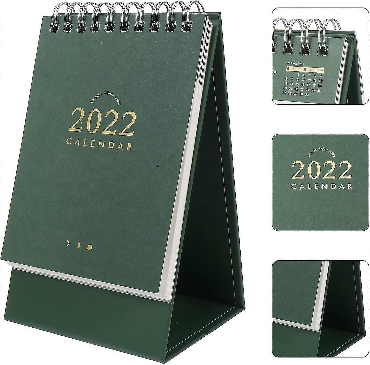 Mini Desk Calendar 2022 - Standing Flip Calendar Desk/wall Calendar ...