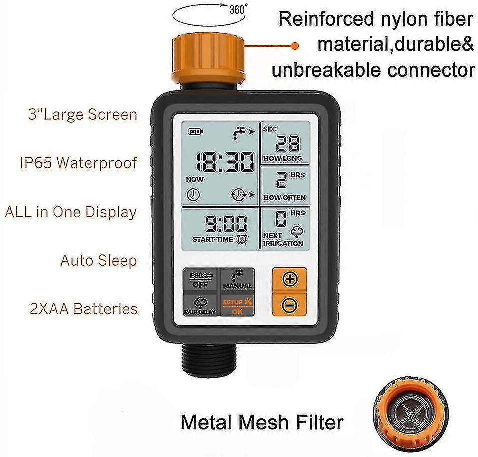 Water Timer Digital Programmable Garden Faucet Automatic Hose Faucet ...