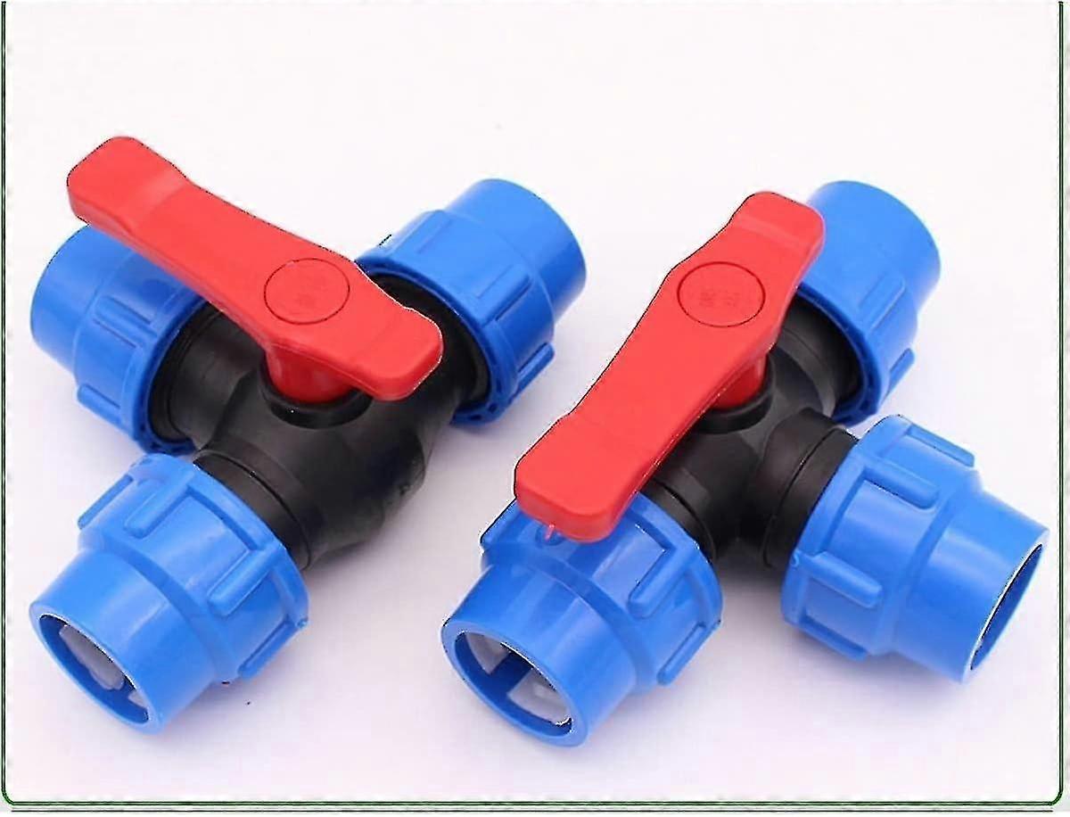 Plastic Three-way Ball Valve, T-type Pe Water Pipe Ferrule Connection Valve, Water Pipe Quick ...