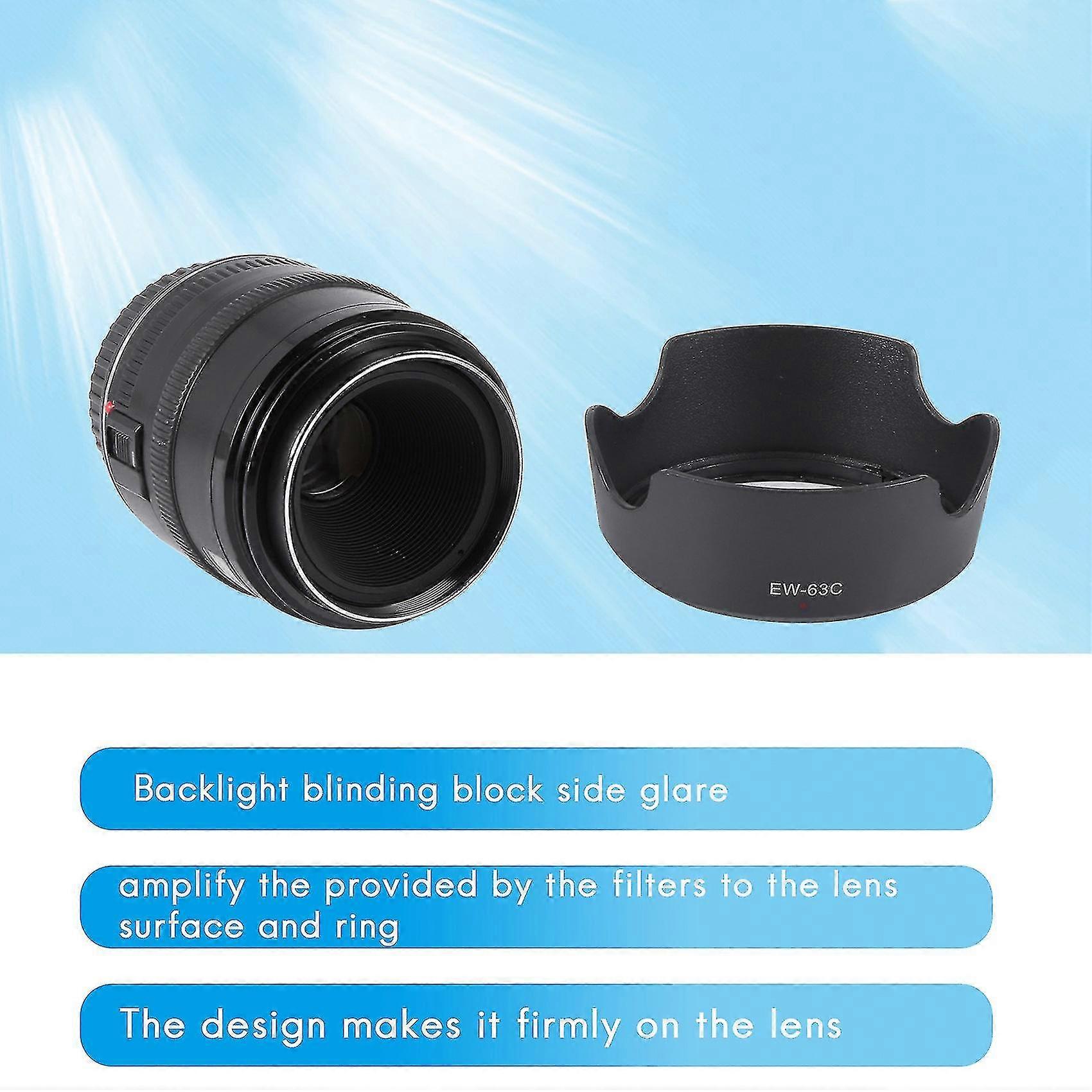 Lens Hood Camera Lens Hood Ew-63c Ew63c For Canon Ef-s 18-55mm F / 3.5-5.6 Is Stm | Fruugo NO