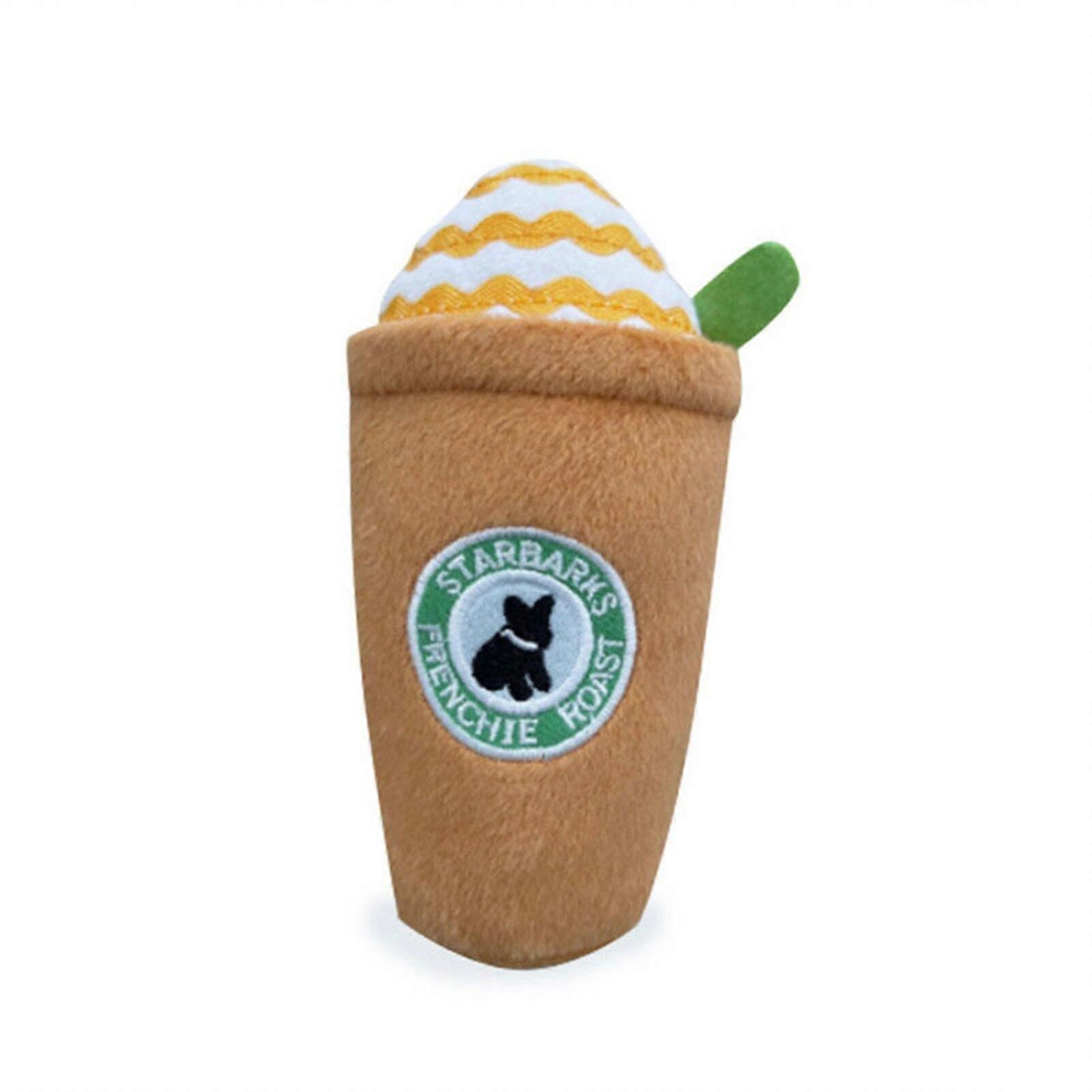 Plush Interactive Dog Toys Pet Squeaky Toys Coffee Cup Design Products ...