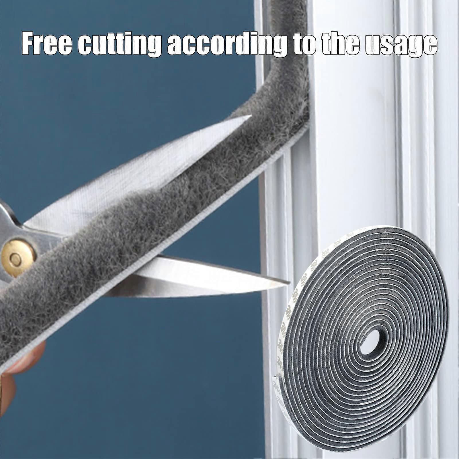 Self-Adhesive Brush Seal Weatherstrip,5Meters 9 mm x 9mm Insulation ...