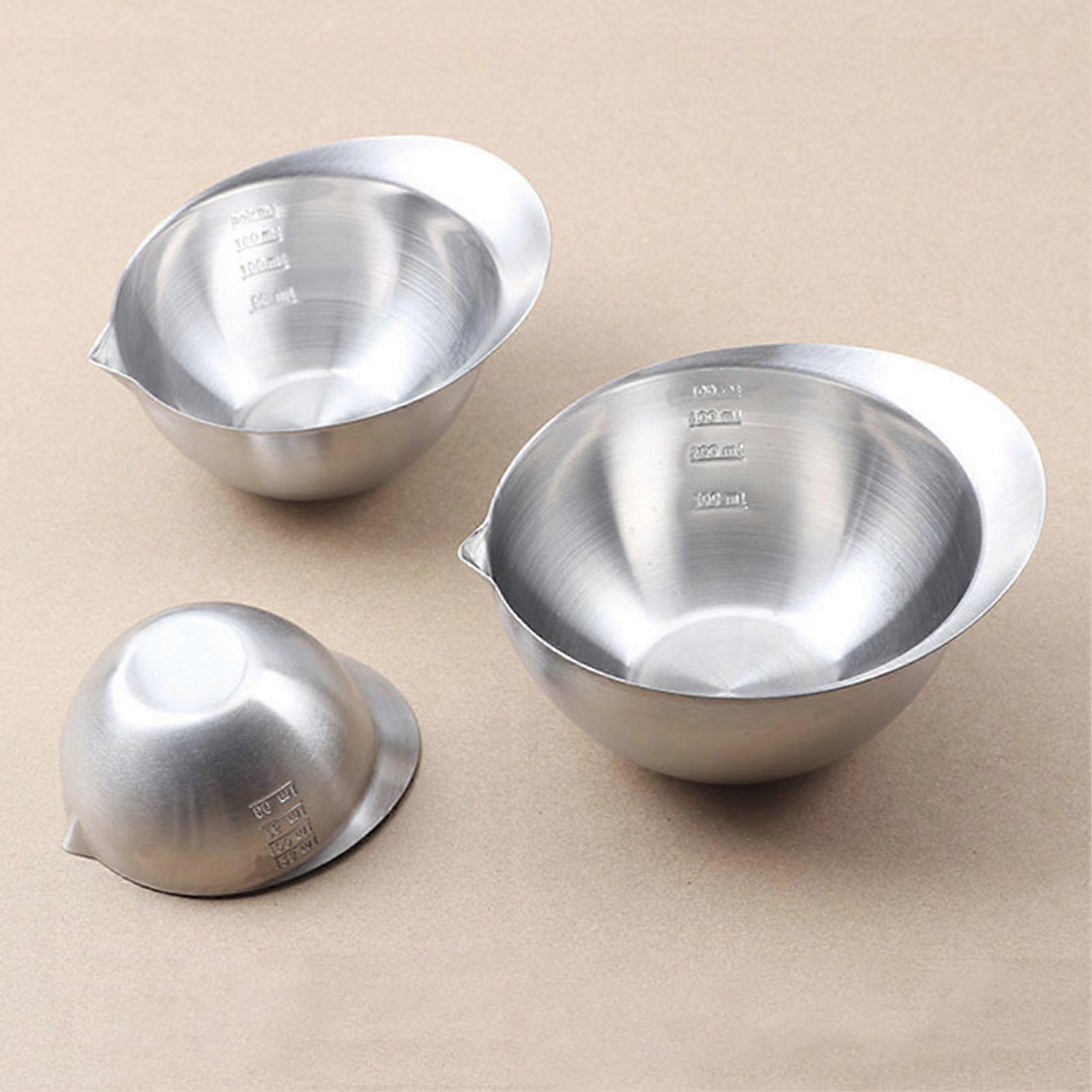 3Pcs/Set Baking Bowls Rustproof Multipurpose 304 Stainless Steel Space ...